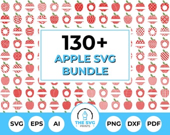 Apple SVG Bundle - Monogram Frame, Name Frame - Digital Download, Cut ...