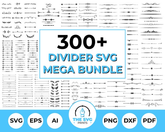 Divider SVG Mega Bundle 300 Divider Text Divider Clipart - Etsy.de