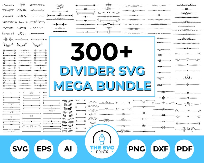 300+ Flourish Divider SVG Mega Bundle (digital Download) - Etsy