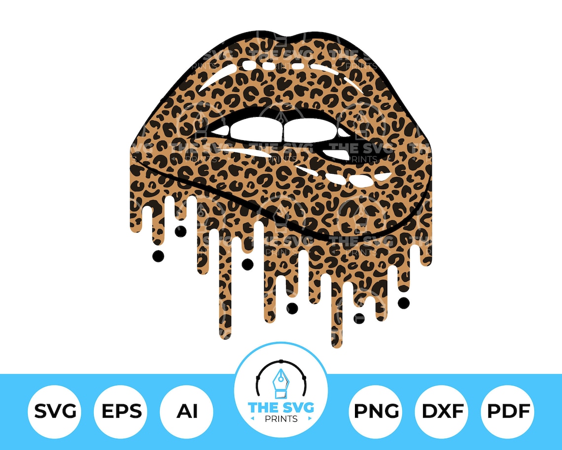 Leopard Print Lips SVG Jaguar Print Pattern Animal Print - Etsy