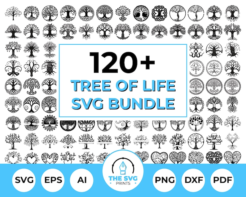 Levensboom SVG Bundel 120 Bomen Stamboom SVG Mega Bundel - Etsy Nederland