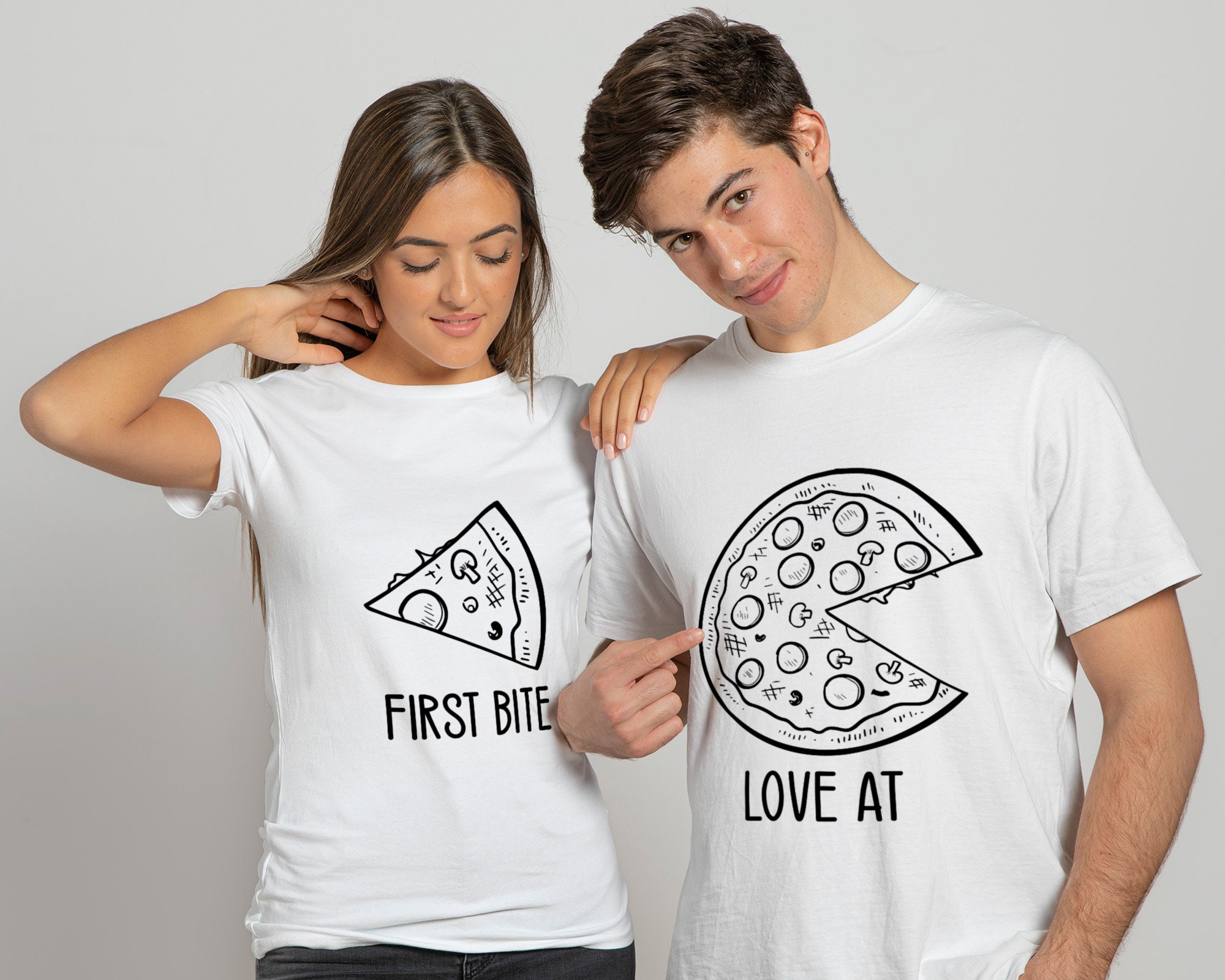 Love at First Bite SVG Pizza Slice PNG Couple SVG - Etsy