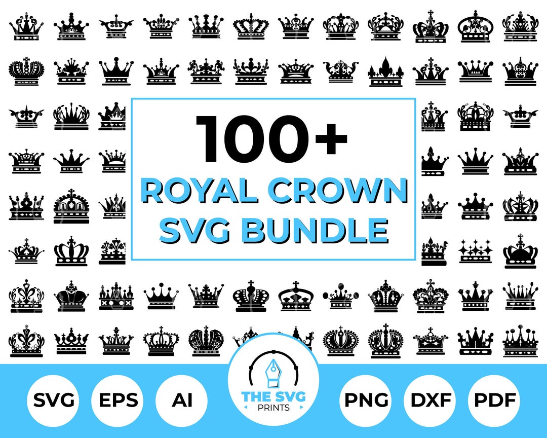 Royal Crown SVG Bundle: King & Queen Designs (digital Download) - Etsy ...
