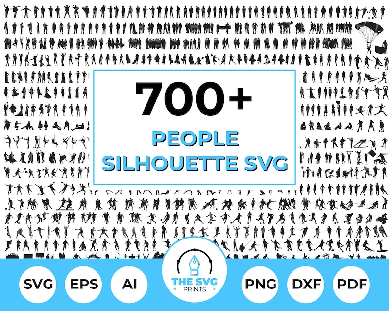 700 People Silhouette SVG Mega Bundle People SVG Mega Pack - Etsy