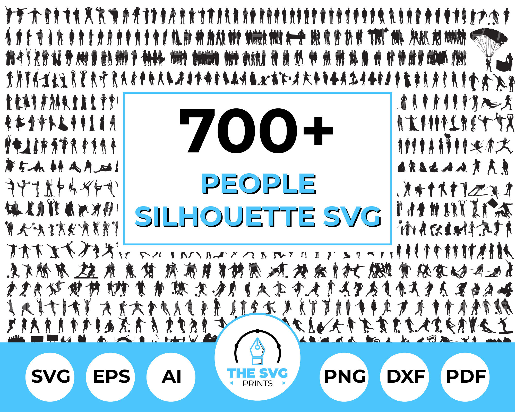 700 People Silhouette SVG Mega Bundle People SVG Mega Pack - Etsy UK