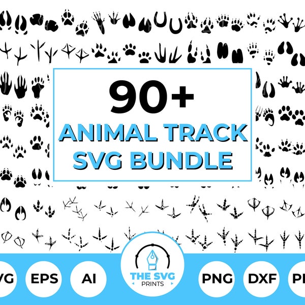 Animal Tracks Svg - Etsy