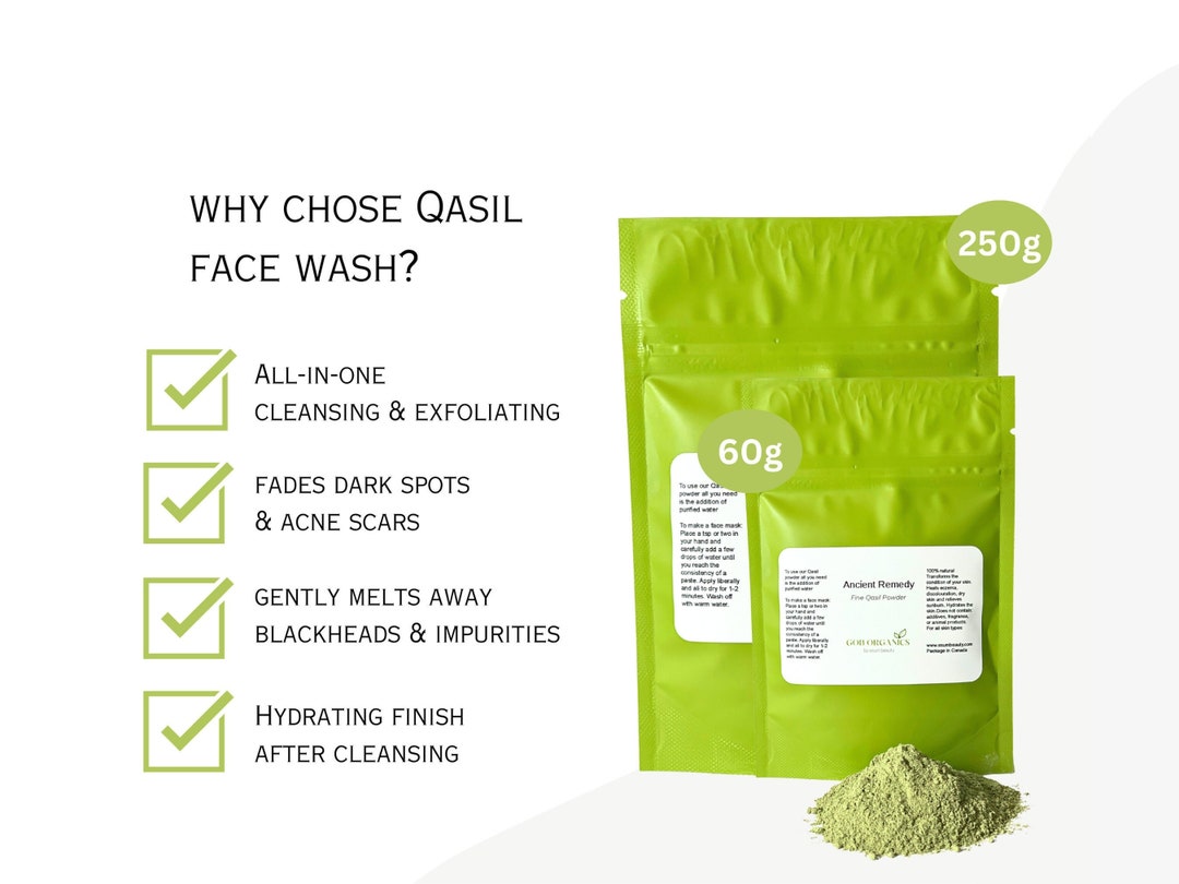 Qasil Face Wash Deep Cleansing Powder - Etsy