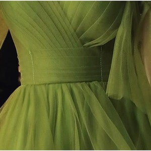 Green Tulle Slip Dress Evening Tulle Dress Fairy Dress - Etsy