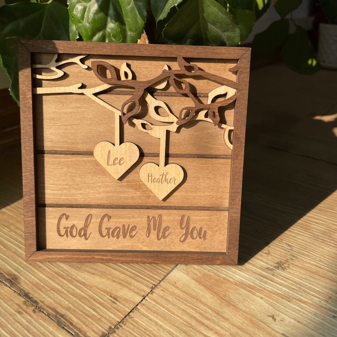 Personalized Wooden Sign | Couples Custom Wood Sign | Anniversary Gift ...
