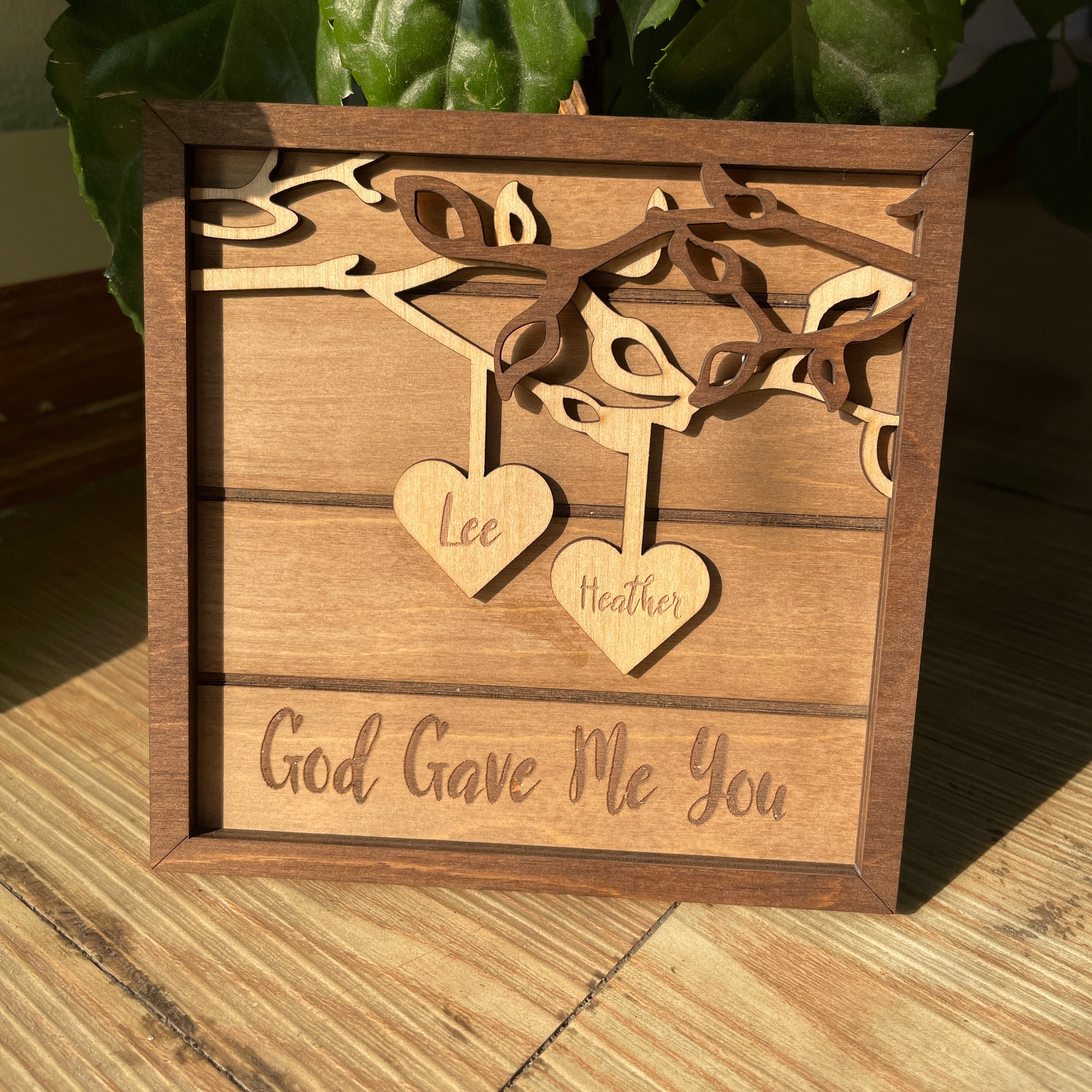 Personalized Wooden Sign | Couples Custom Wood Sign | Anniversary Gift ...