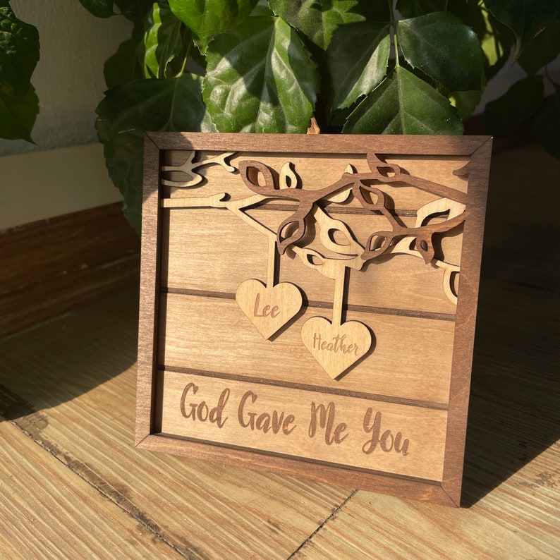 Personalized Wooden Sign | Couples Custom Wood Sign | Anniversary Gift ...