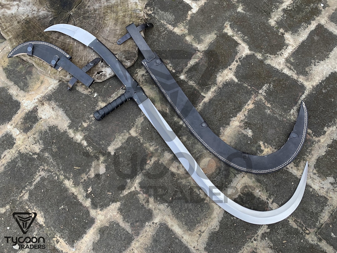 38 Beautiful Custom Handmade Pure D2 Steel Two Handed Double Edge Full ...