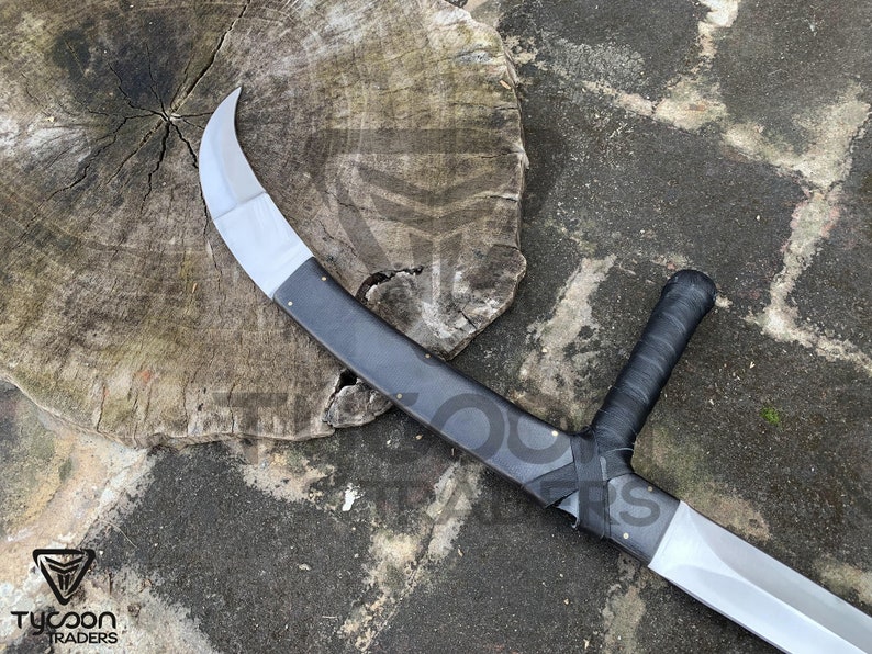 38 Beautiful Custom Handmade Pure D2 Steel Two Handed Double Edge Full ...