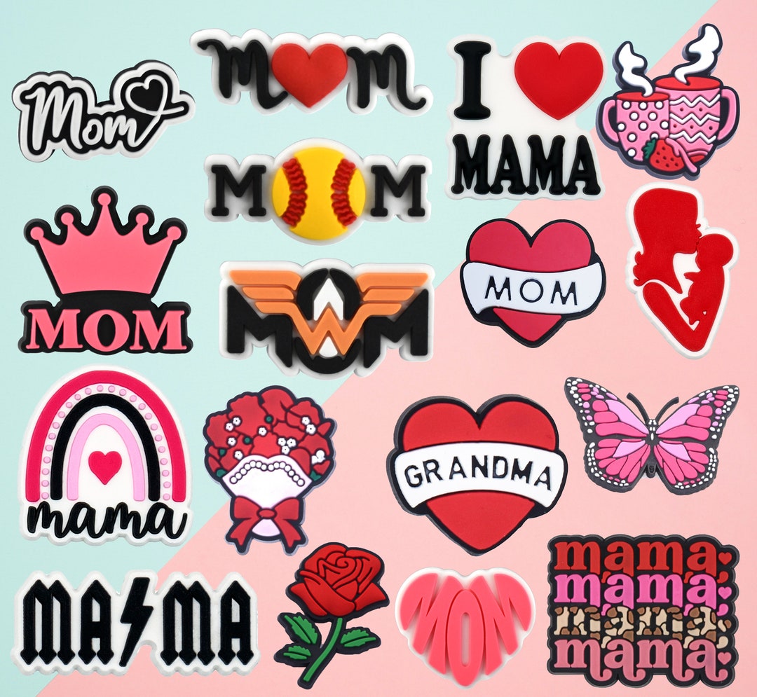 Mom Croc Charms, Mama Croc Charms, Mothers Day Charms,moms Day - Etsy