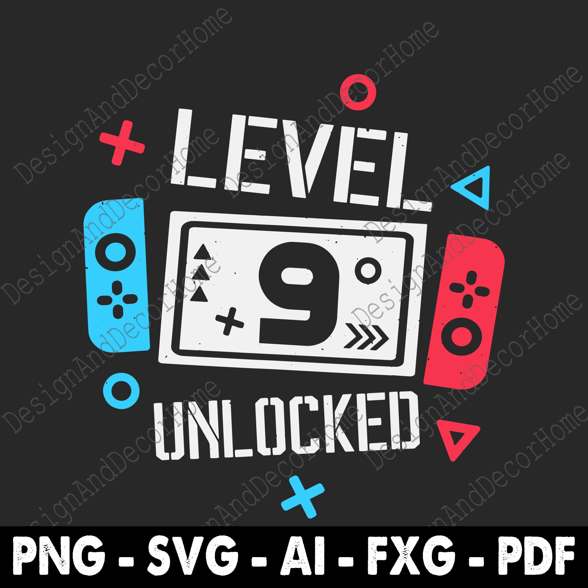 9th Birthday Boy Svg Level 9 Svg Level 9 Unlocked Video Games Svg ...