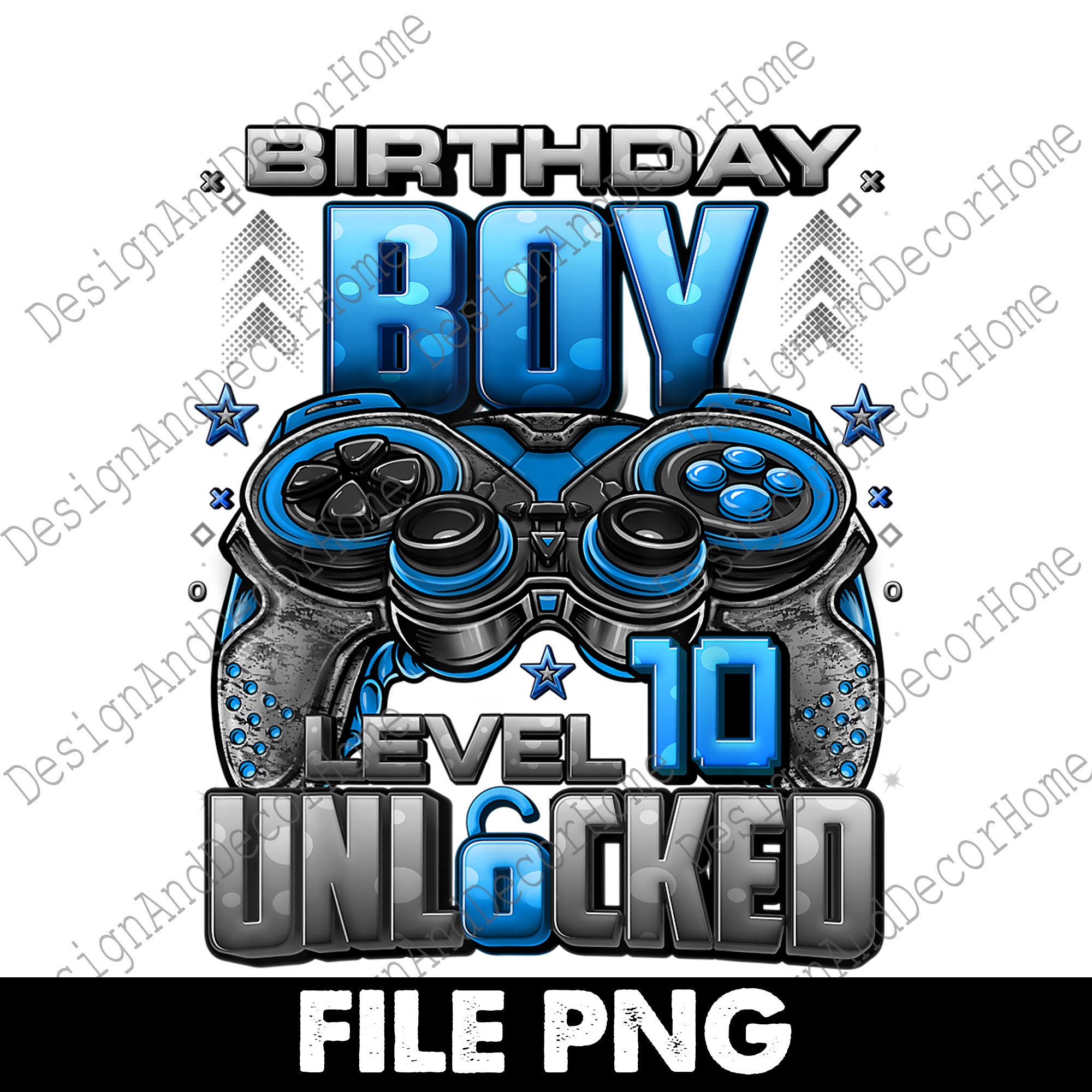 Level 10 Unlocked Awesome Since 2012 10th Birthday Gaming Png Digital ...