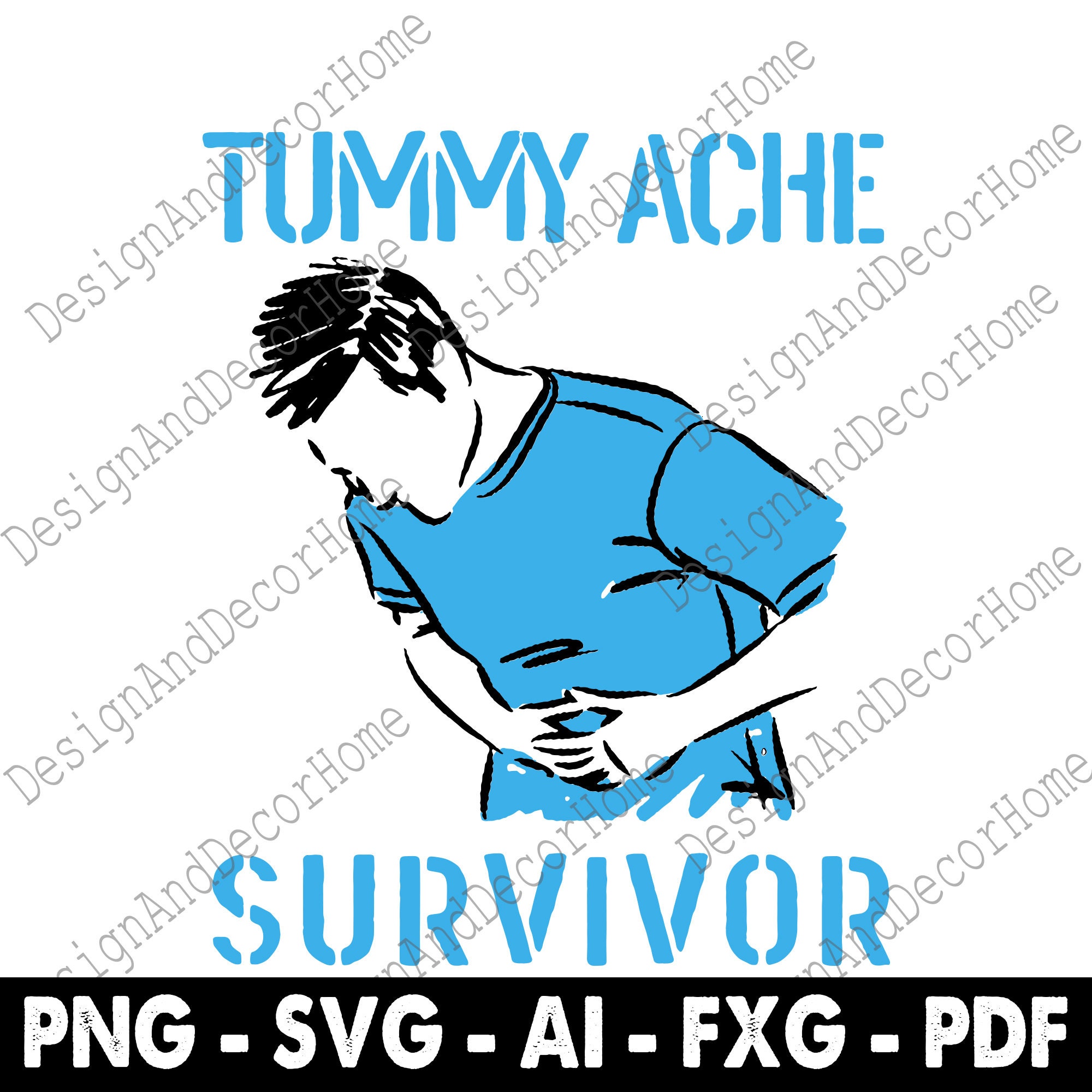 Tummy Ache Survivor Svg Stomachache IBS Funny Men Women Svg - Etsy