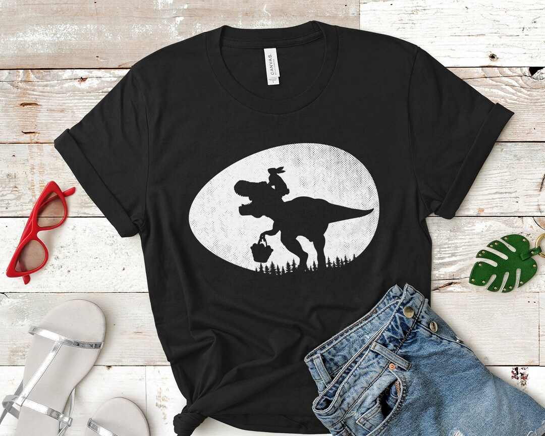 Funny T Rex Rabbit Dinosaur Easter Bunny Egg Costume Kids T Shirt - Etsy