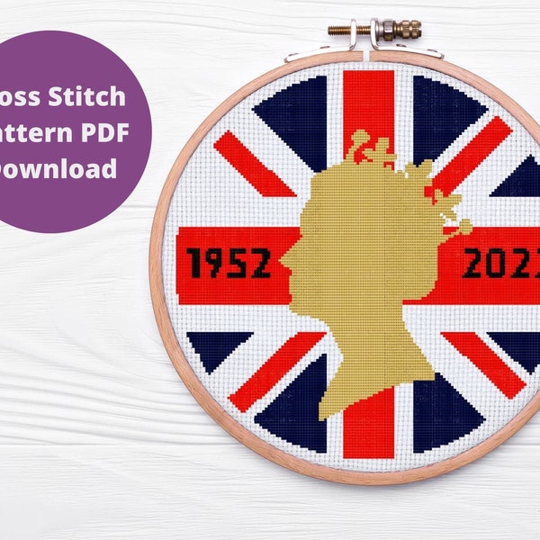 Queen Elizabeth Cross Stitch Pattern - Etsy