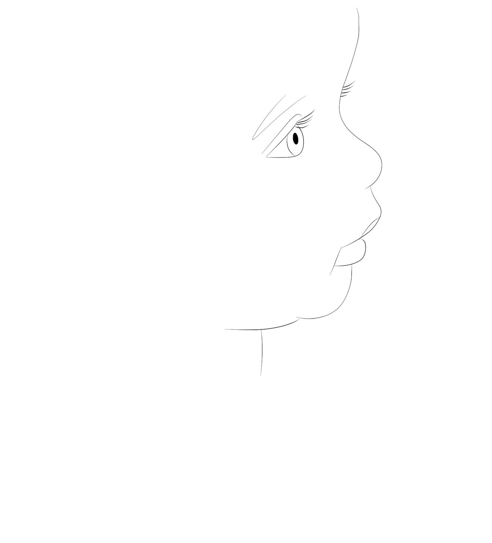 Side Profile Drawing Custom Portrait Outline One Face - Etsy UK