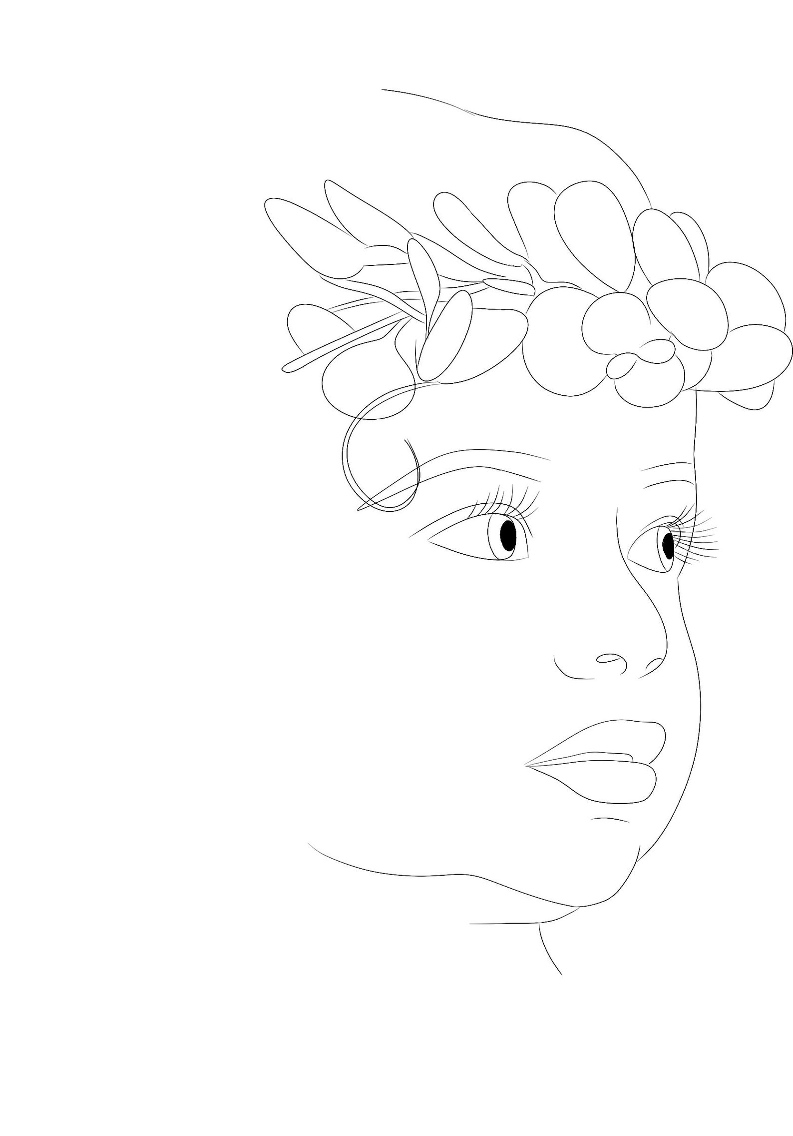 Side Profile Drawing Custom Portrait Outline One Face - Etsy UK