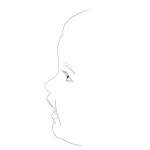 Side Profile Drawing Custom Portrait Outline One Face - Etsy UK