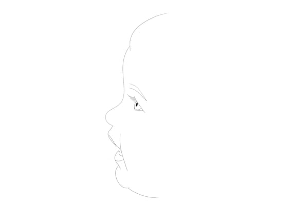 Side Face Sketch Outline