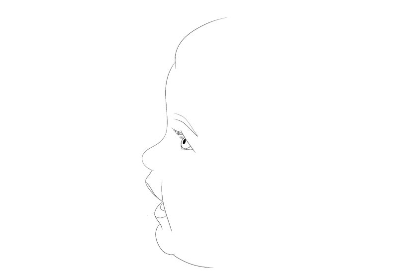 Side Profile Drawing Custom Portrait Outline One Face - Etsy UK