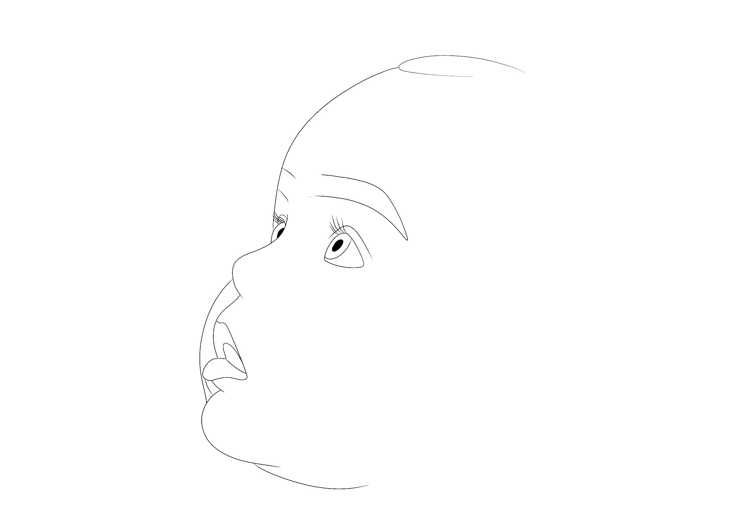 Side Profile Drawing | Custom Portrait Outline - Etsy UK