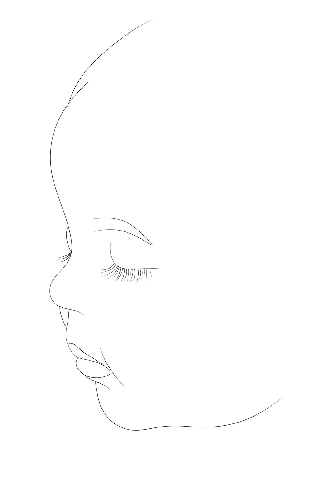 Side Profile Drawing | Custom Portrait Outline - Etsy UK
