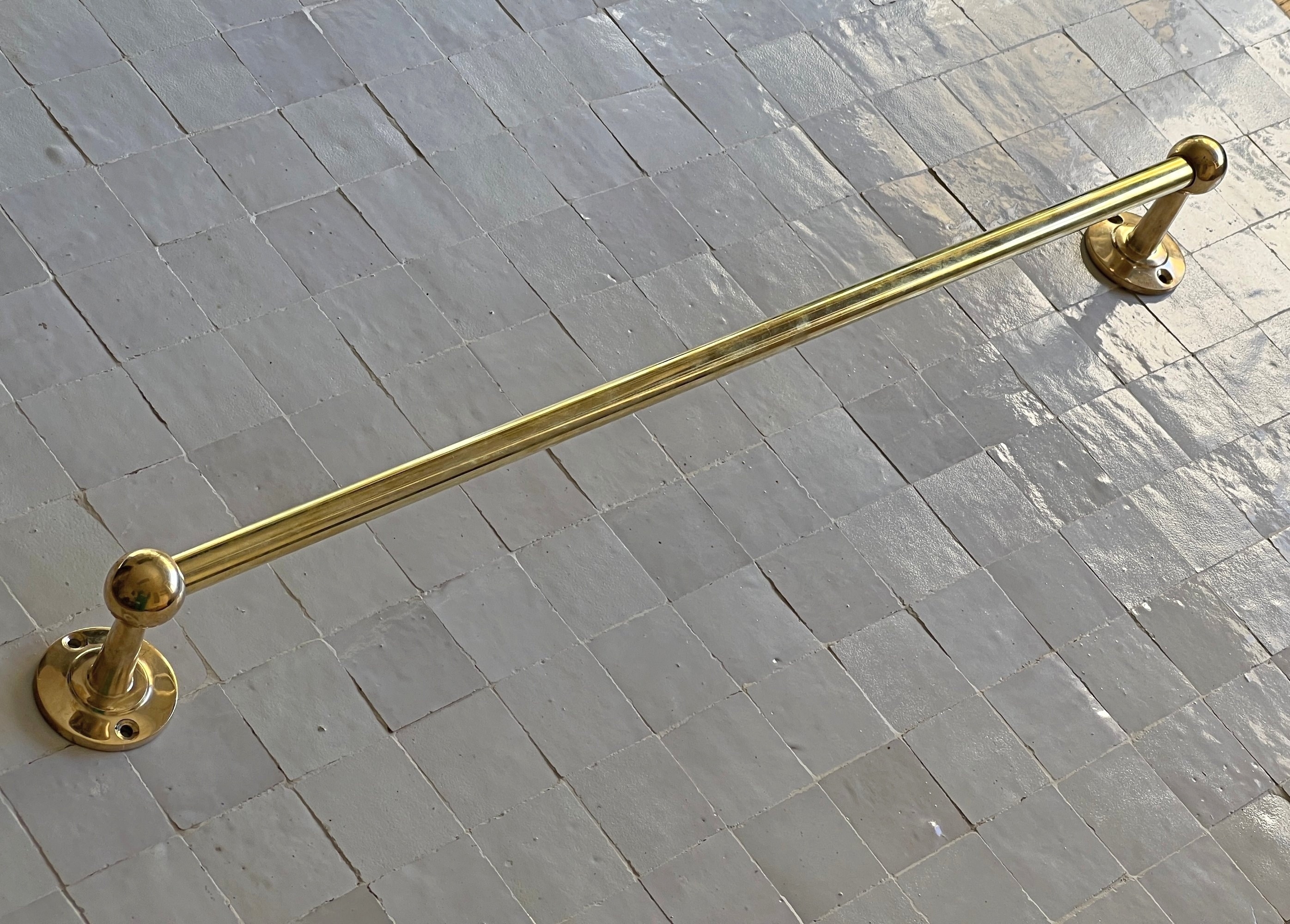 Wall Mounted Towel Holder, Antique Brass Towel Bar, Bathroom Towel ...