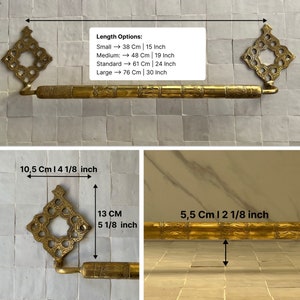 Wall Mounted Towel Holder, Antique Brass Towel Bar, Bathroom Towel ...