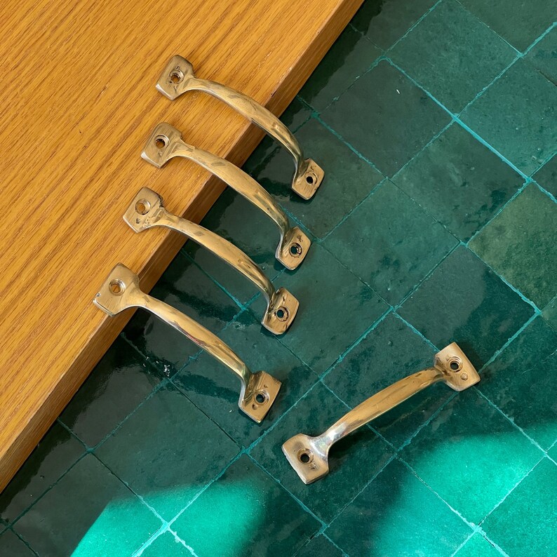 2X Drawer Handles Antique Brass Drawer Pulls Moroccan Handmade Kitchen ...