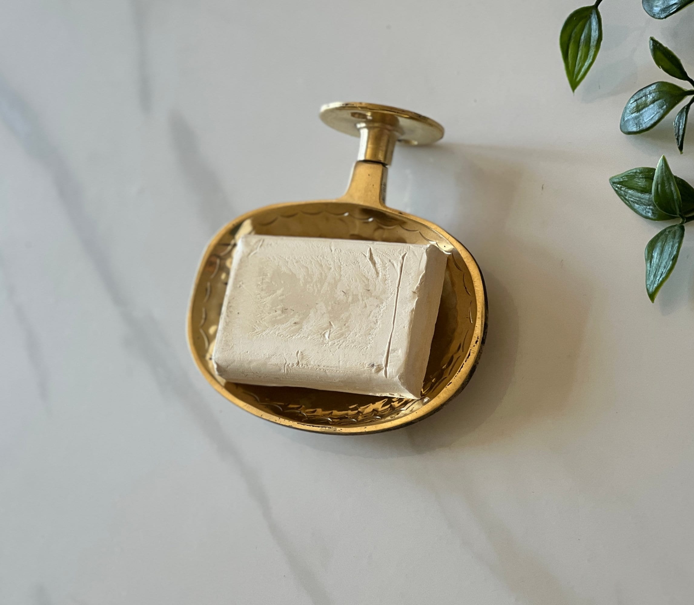 Wall Mounted Soap Holder, Antique Brass Soap Dish, Unlacquered Brass ...