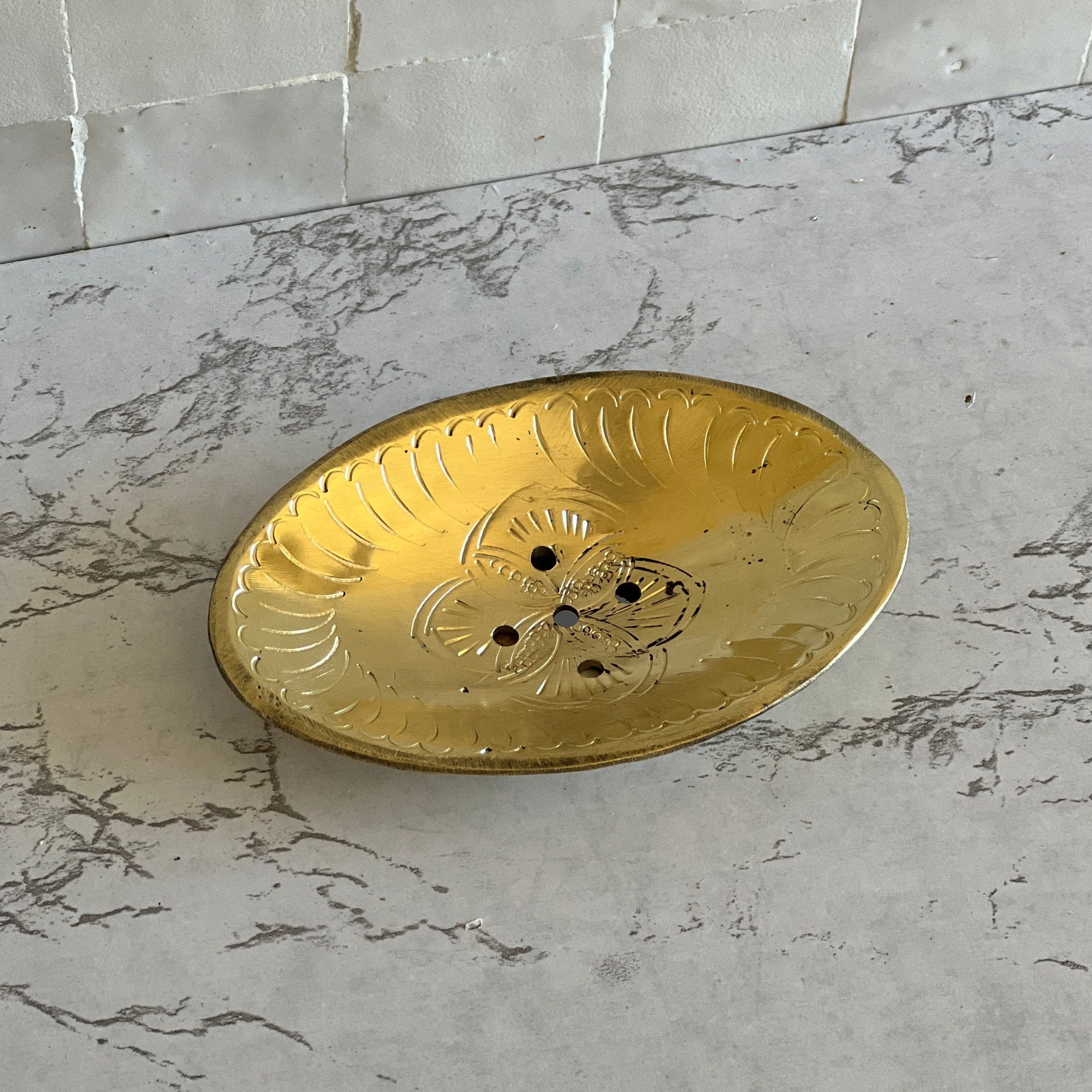 Soap Holder, Antique Brass Soap Dish, Unlacquered Brass Soap Holder ...