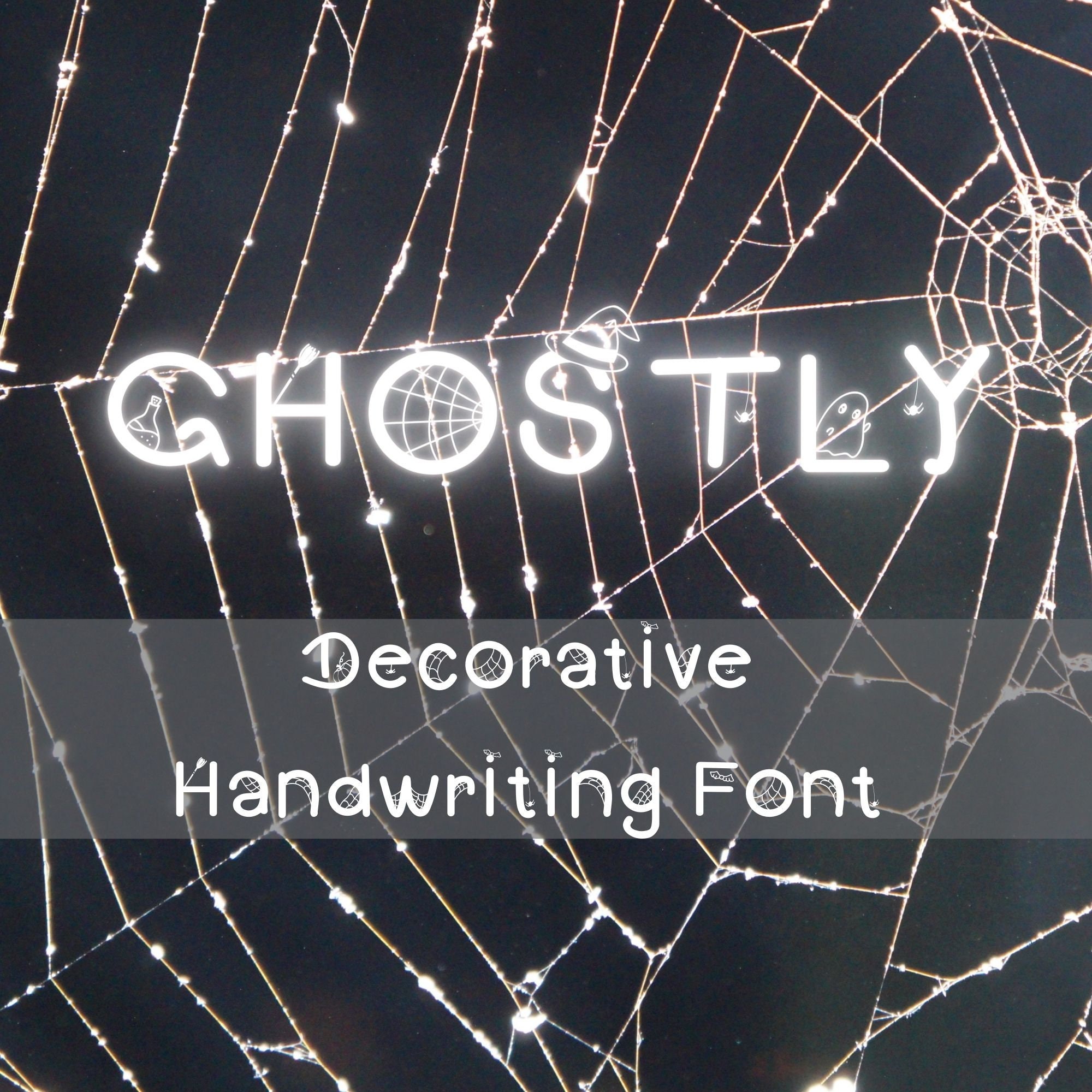 Ghostly Handwriting Font Hand Lettering Doodle Font - Etsy