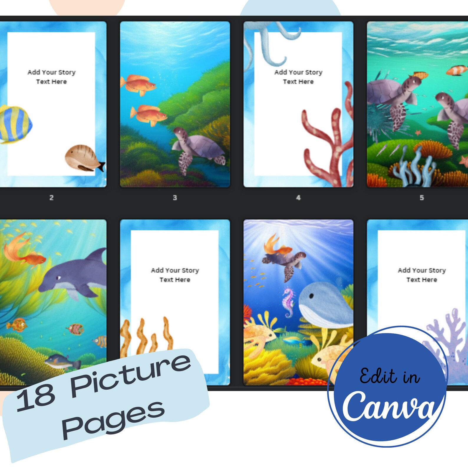 Picture Book Canva Template, KDP Childrens Book Template, KDP Interior ...