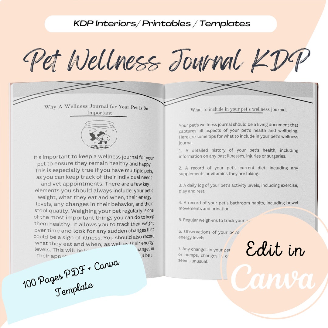 Kdp Low Content Book Template Canva Kdp Template Journal Interior