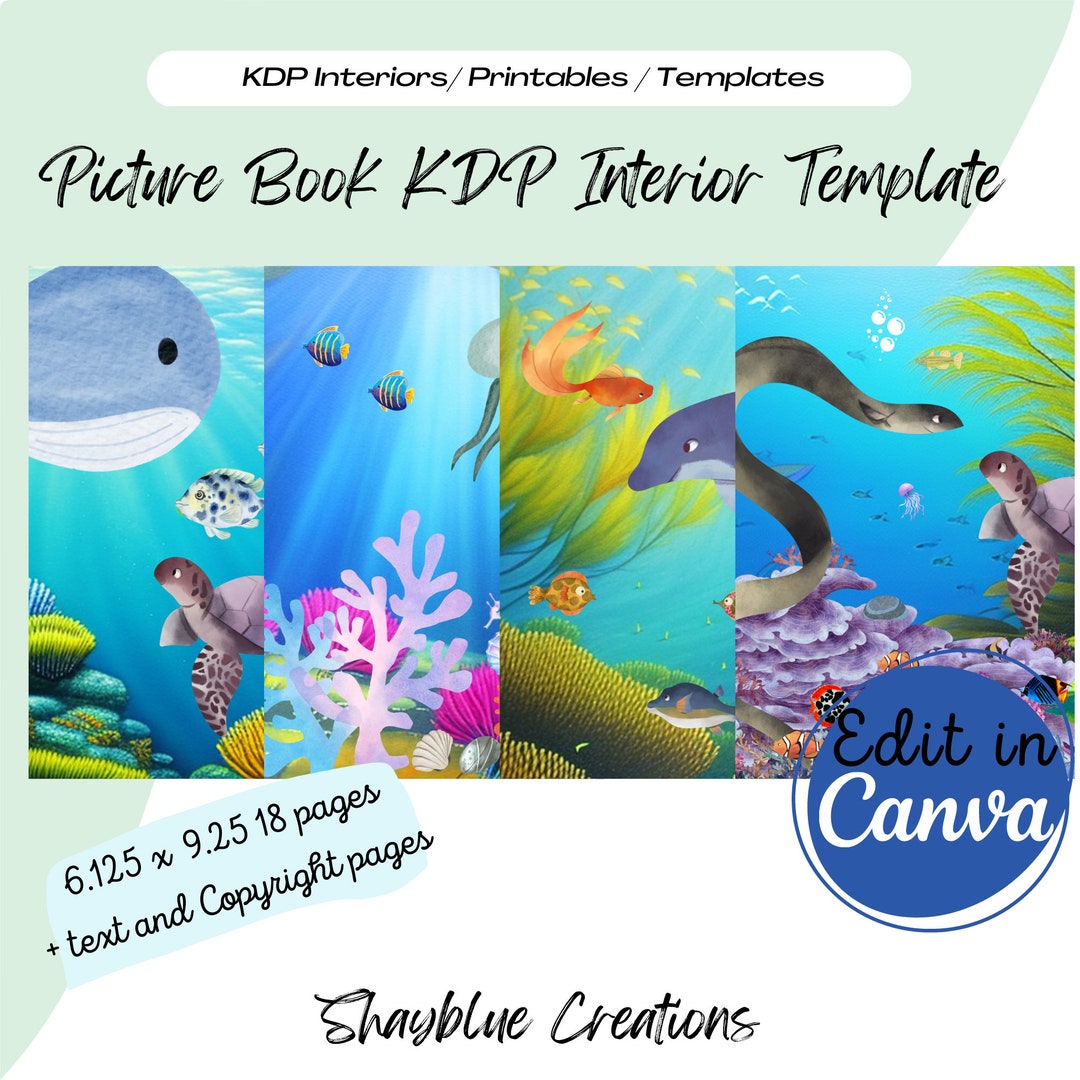 Picture Book Canva Template, KDP Childrens Book Template, KDP Interior ...
