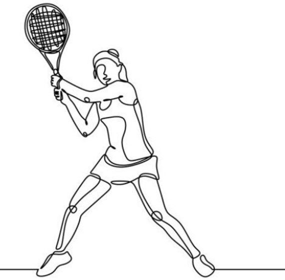 Drawing Of A Tennis Match