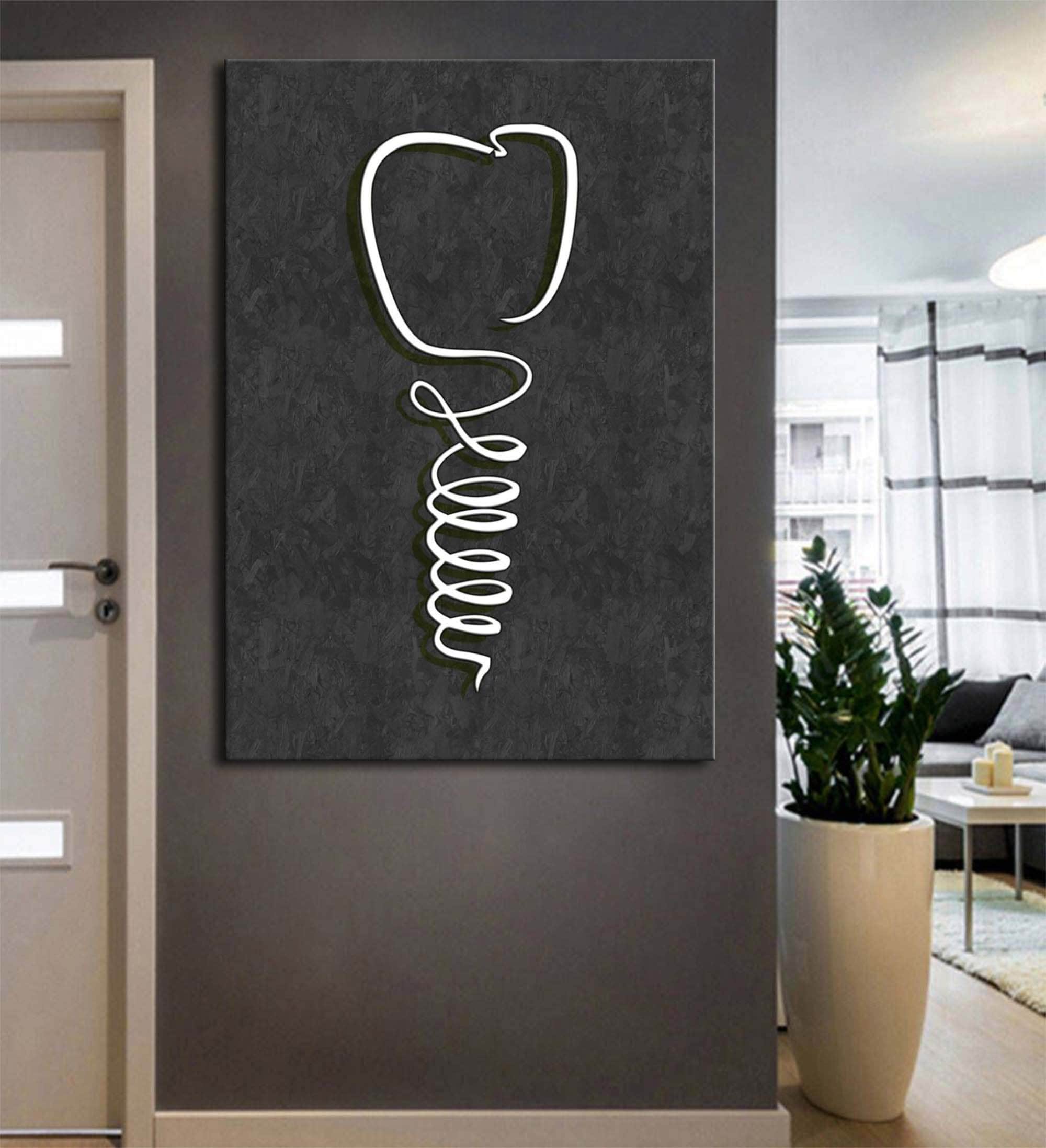 Implant Decorative Tooth Art, Dental Clinic Canvas Wall Art, Dentistry ...