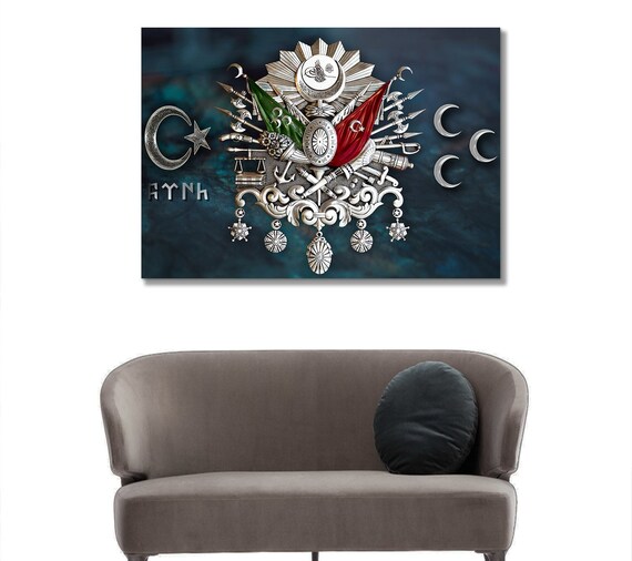 Ottoman Empire Symbol Gokturk Letters Turk 3 Crescents Moon - Etsy