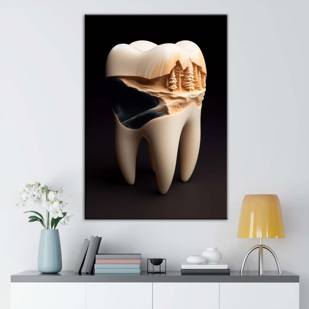 Nature Inside Molar Tooth Canvas Wall Art, Office Canvas Wall Art ...