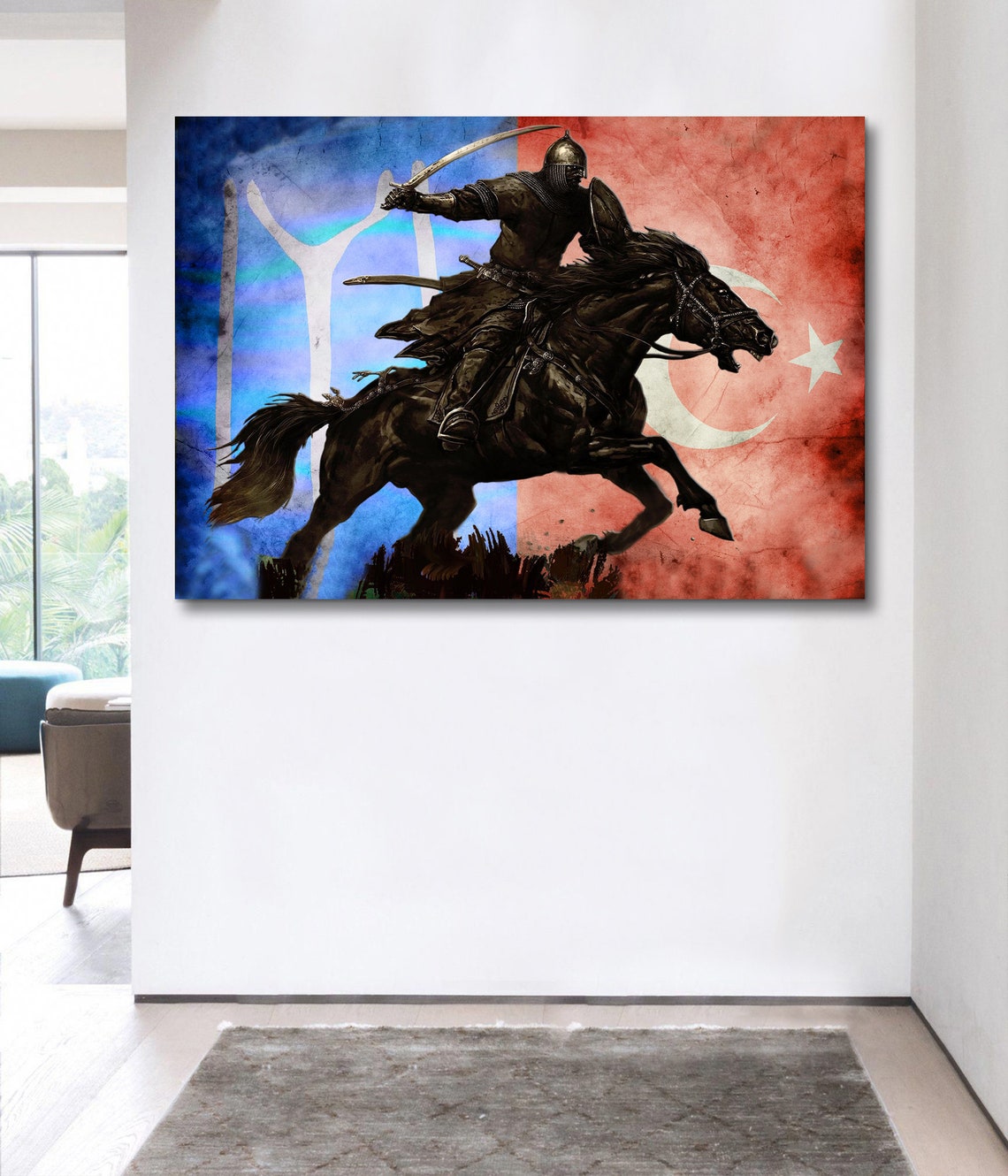 Turkish Warrior Turkish Cavalry Turkish and Kayi Tribe Flags - Etsy