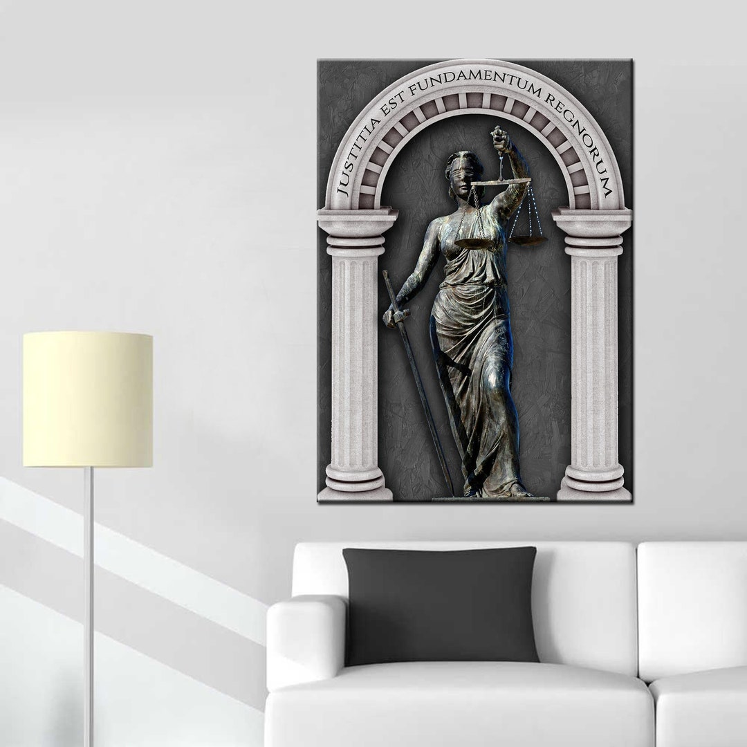 Latin Justice Canvas WALL Art, Themis Canvas Wall Art, Justice Lady ...