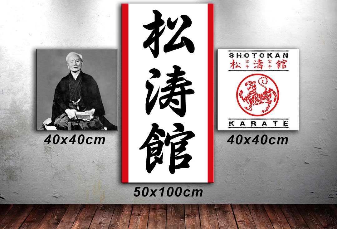 Karate Shotokan Canvas WALL Art, Karaté Canvas Wall Art, Gichin Canvas ...
