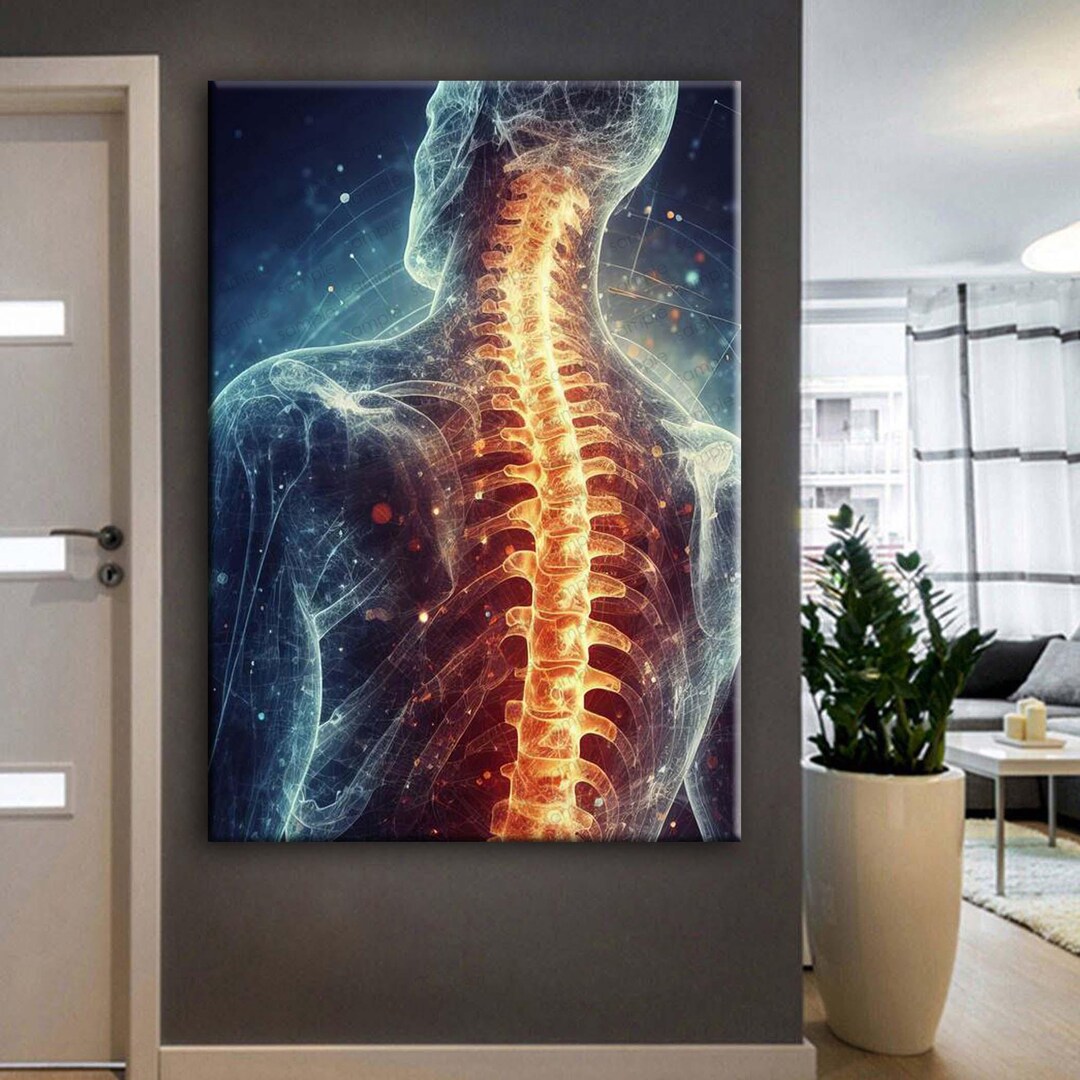 X-RAY Human Body Spine Spinal Cord Physical Therapy Bone Doctor Gift ,hospital Canvas Wall Art ...