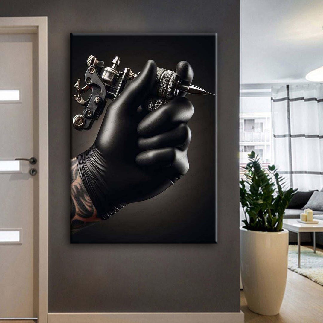 Tattoo Design and Ink Studio Canvas Artwork Canvas Wall Art,tattoo Wall ...