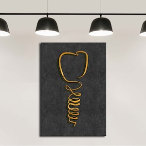 Implant Decorative Tooth Art, Dental Clinic Canvas Wall Art, Dentistry ...