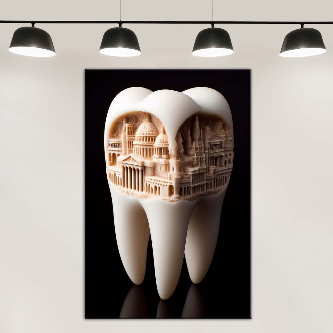 Old City Inside Molar Tooth Specialized Canvas Wall Art, Office Canvas ...